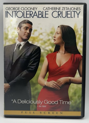 Intolerable Cruelty DVD Full Screen George Clooney Catherine Zeta-Jones ...
