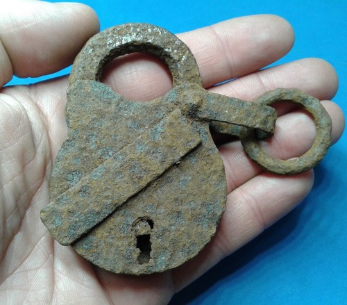 Ancient Iron Padlock of the 19th century. | eBay