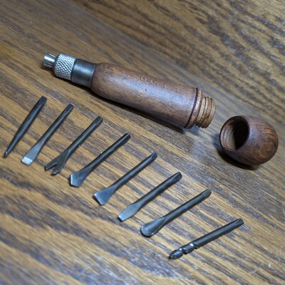 Vintage Wood Handle Multi Tool 8 Interchangeable Bits – Quality ...