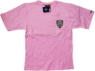 NYPD Pink Tee Short Sleeve New York Finest Back T-Shirt NYPD | eBay