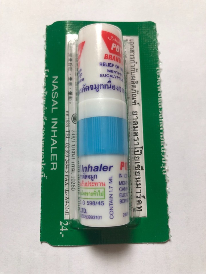 1xPOY SIAN Mark II Nasal Inhaler Eucalyptus Menthol Comphor Oil Relief ...