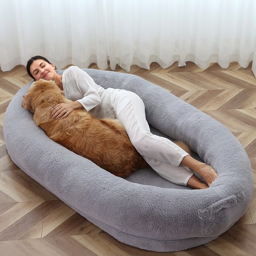 NAIZEA Human Dog Bed for People Adults, Calming Giant Dog Bed Fits Pet ...