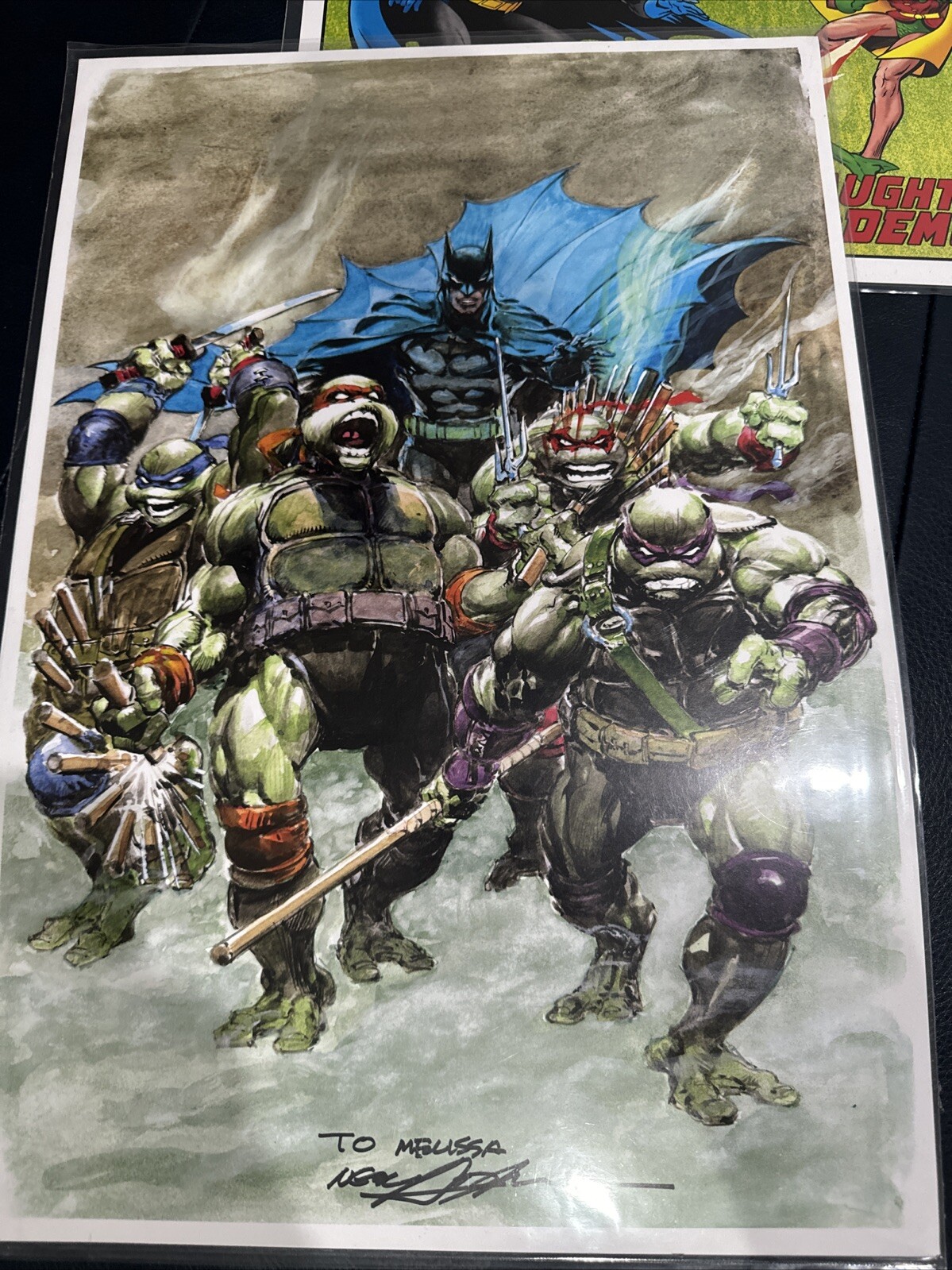 Batman Teenage Mutant Ninja Turtles 1 Neal Adams Signed Print | eBay