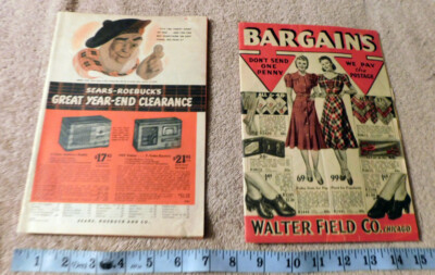1939 Sears Roebuck’s Sale Catalog Walter Field Company Chicago Bargains ...
