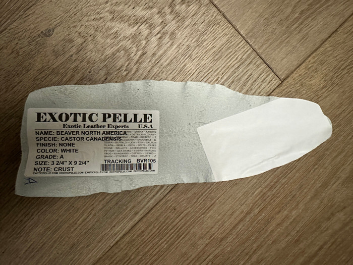 Genuine Beaver Tail Crust Hide Skin Leather exotic fish shark Tanned ...