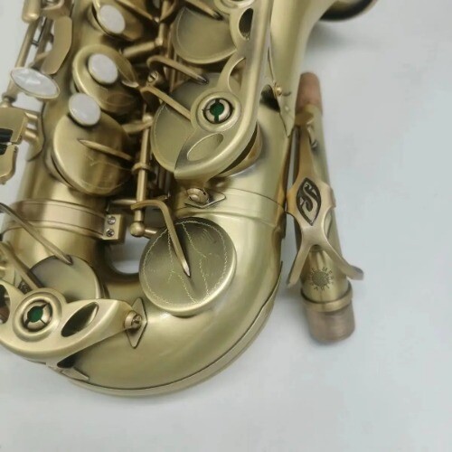 Antique Finish Eb E-flat Alto Saxophone Sax Shell Key Carve Pattern ...