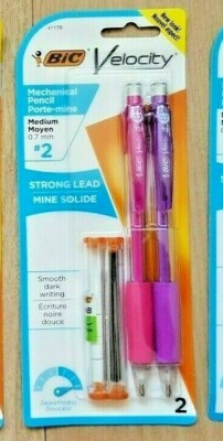 Bic Velocity Mechanical Pencils Pink Purple .7mm #2HB Refill Lead ...