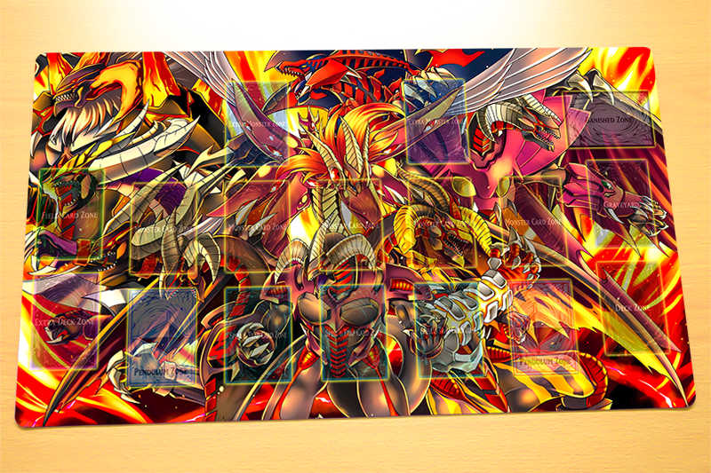 No.3365 Yugioh TCG Custom Playmat Hot Scarlight Red Dragon Archfiend ...
