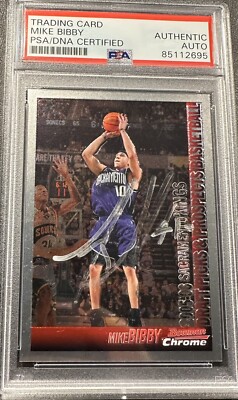 2005 Bowman Chrome Draft #37 Mike Bibby Signed Autographed Basketball ...