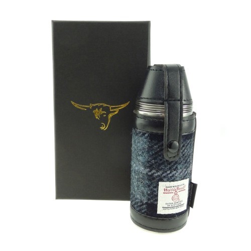 harris tweed hunting flask 8oz with 4 cups | eBay