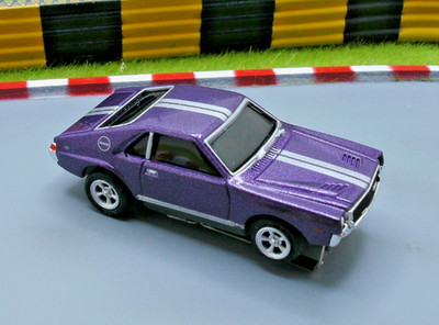 unused auto world '69 amc amx t-jet w/ torque thrush rims, tires, axles ...