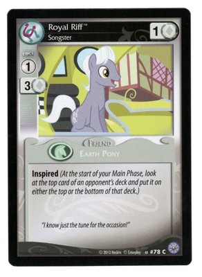 My Little Pony MLP CCG Premier Set Royal Riff Songster 78 C - 2013 ...