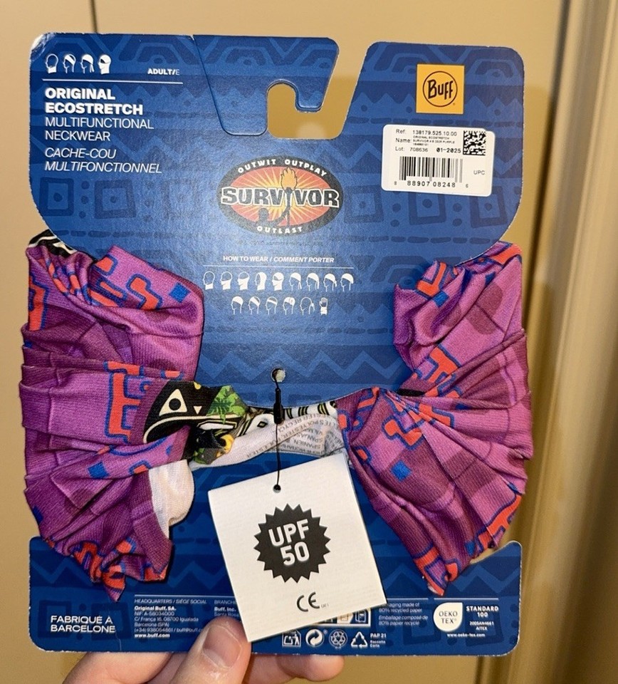 Survivor 48 Lagi Tribe Purple Buff - NEW On Card - Never Worn-Jeff ...