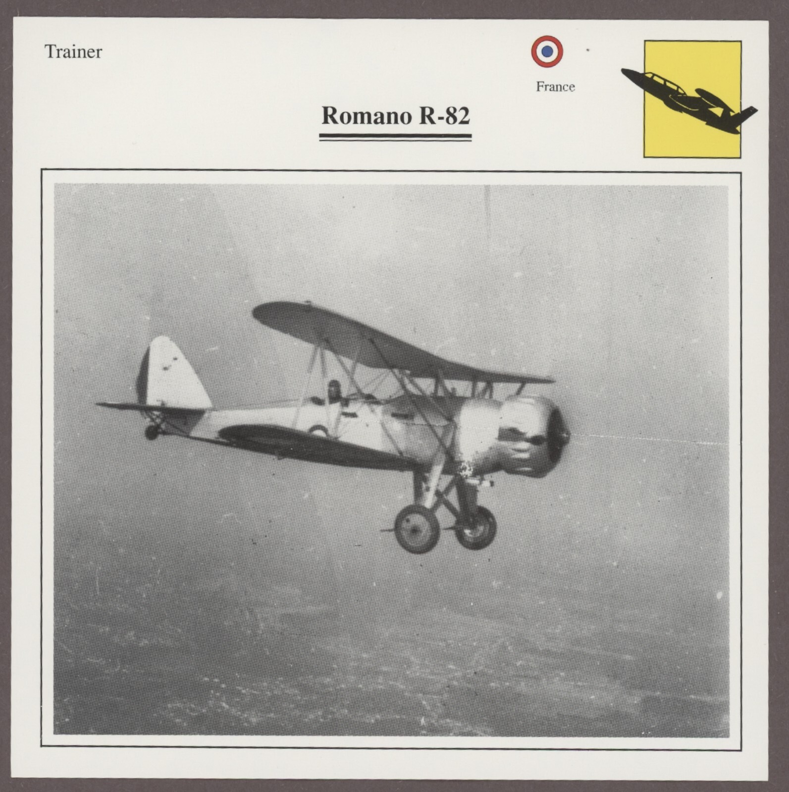 Romano R-82 Edito Service Warplane Air Military Card France | eBay