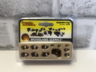Woodland Scenics Scenic Accents A1864 - HO Scale - “Hampshire Pigs” | eBay