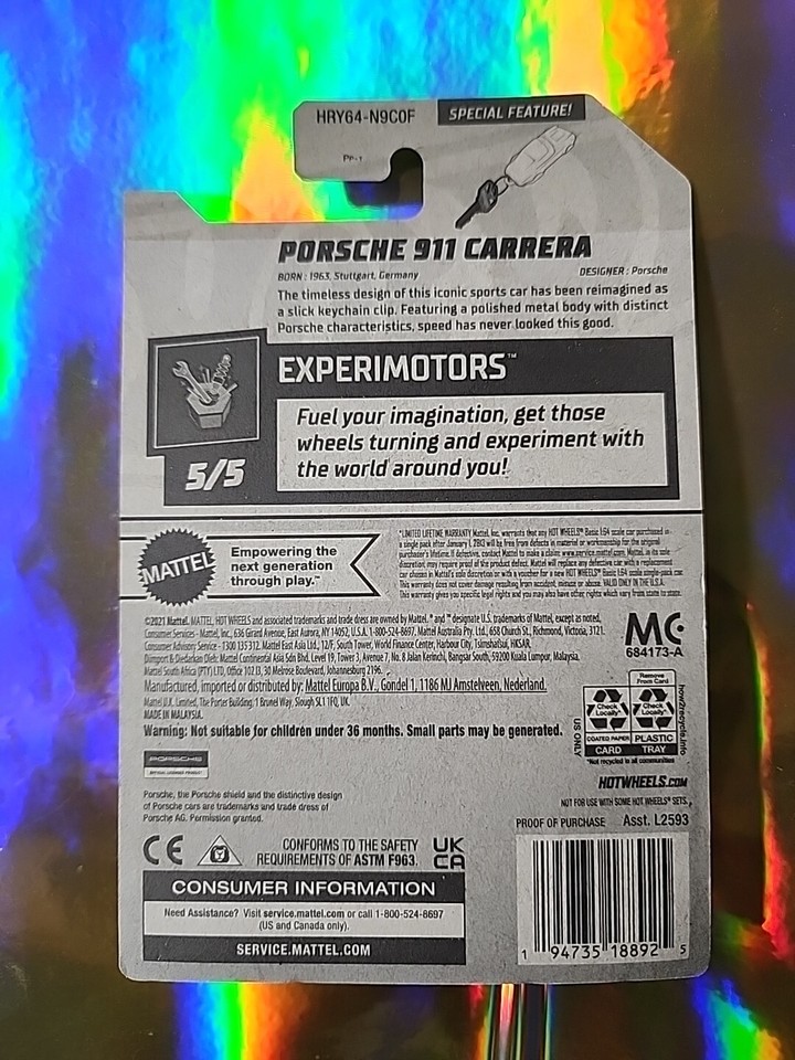 Hot Wheels Porsche 911 Carrera Keychain New 2024 | eBay