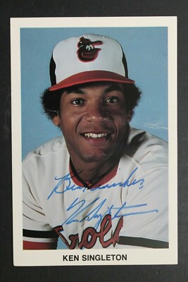 Ken Singleton 1975-85 Baltimore Orioles Signed Autographed 3x5 Postcard ...