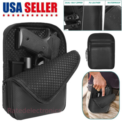 Concealed Carry Gun Pouch Pistol Holster Pack Waist Pocket Bag Belt ...