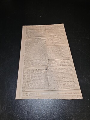 Old Newspaper Flong Mold Printing Estate Find | eBay