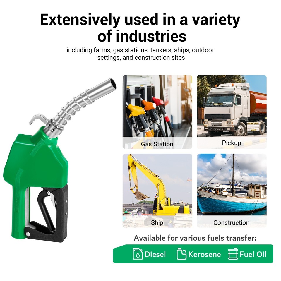 Automatic Fuel Nozzle Shut Off Fuel Refilling 3/4" NPT 13/16" Spout ...