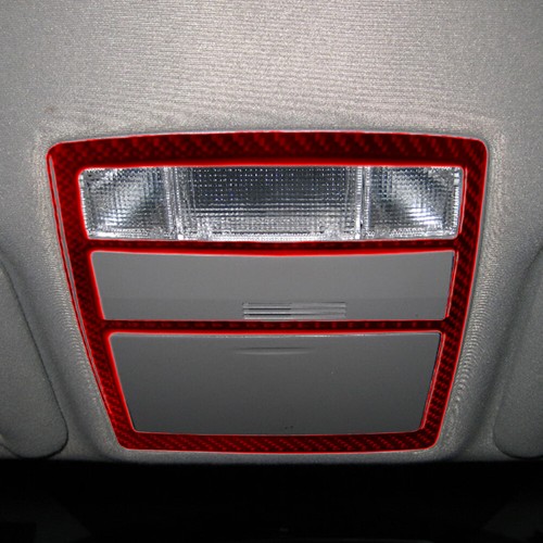 Red Carbon Fiber Interior Overhead Light Cover Trim For Toyota Camry ...
