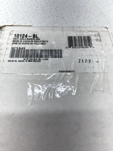Kohler K-10124-BL Right-angle Shower Arm and Flange - Matte Black for ...
