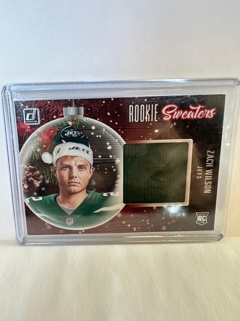 2021 Donruss Zach Wilson Rookie Sweaters Patch RC #RS-ZWI Jets QB1 ...