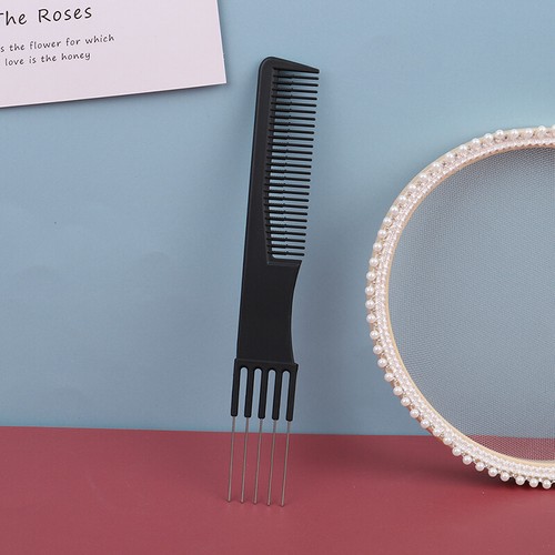 1×Barber Salon Double Sided Tooth Hair Comb Steel Needle Tail Comb ...