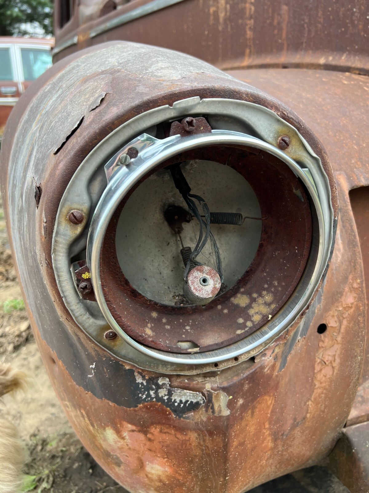 1940 Nash Sedan Headlight Rings and Headlight Buckets - Headlight ...