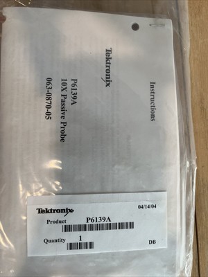 50% Off. TEKTRONIX P5050 VOLTAGE PROBE 500 MHZ 11.1 PF 10X - NEW (SAB18 ...