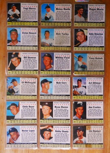 1961 POST BASEBALL COMPLETE SET 200 CARDS in FAIR CONDITION | eBay