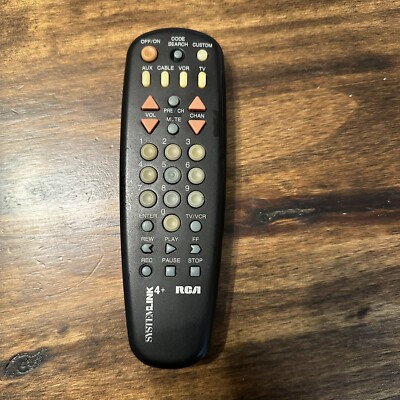 RCA Systemlink 4 Universal Remote Control TV VCR DVD Cable | eBay