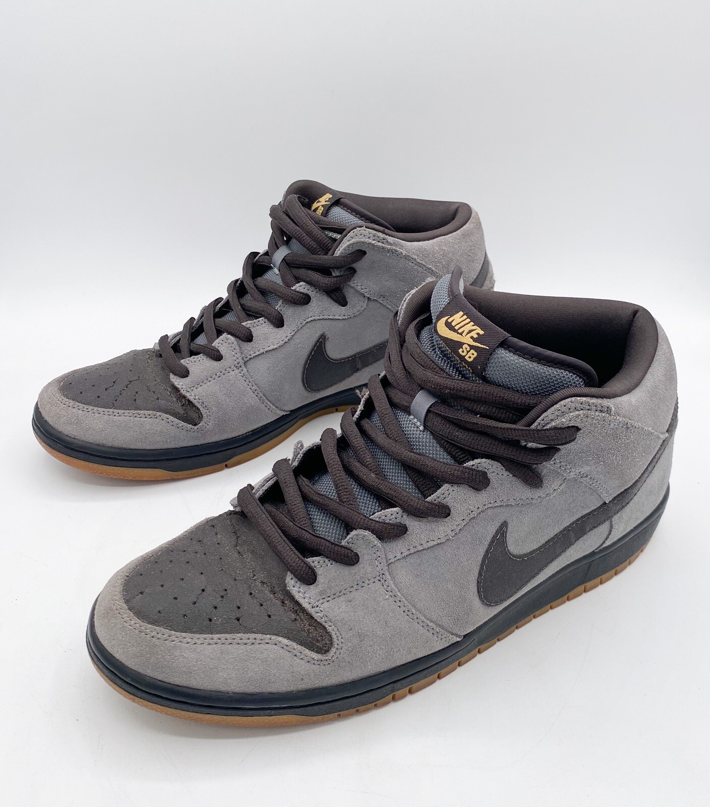 2010 Nike Dunk Mid SB Shoes 314383-007 Size 11 Charcoal Gray Vintage ...