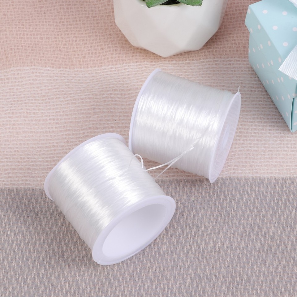 2 Rolls 60M/Roll Elastic String Crystal Elastic String for Bracelet ...