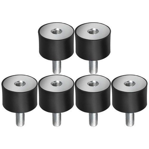 6 Pcs Engine Shock Absorber Rubber Anti-vibration Mount Shocks Thread ...