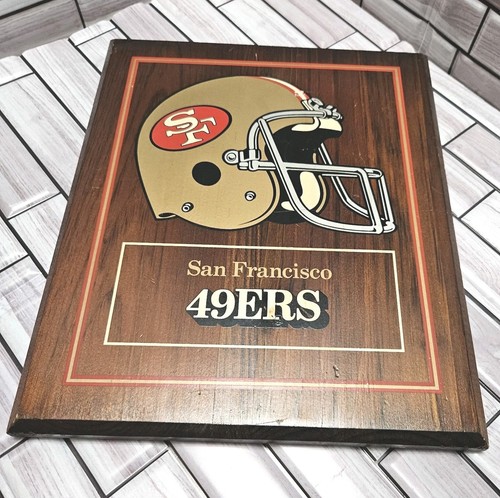 Vintage San Francisco 49ers Wooden Plaque SF Forty Niners NFL Sign ...