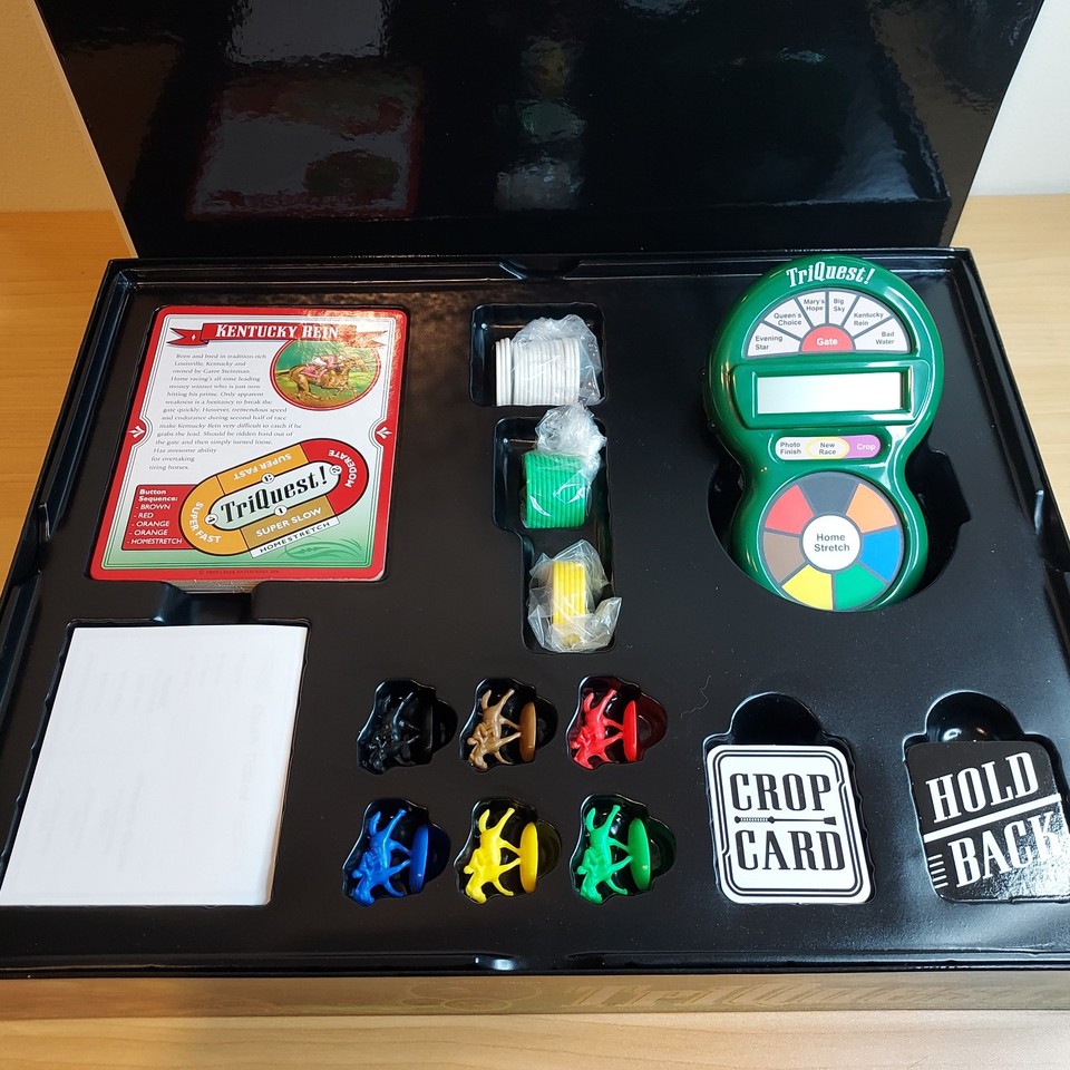 TriQuest! - The Horse Racing Board Game Win! Place! Show! Rare Hard to ...