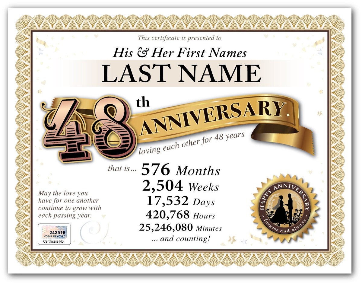 48th wedding anniversary gift 60 photos - Astyledwedding.com