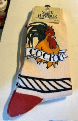 Sock Harbor Novelty Socks Men's Rooster Cocky NWT's | eBay