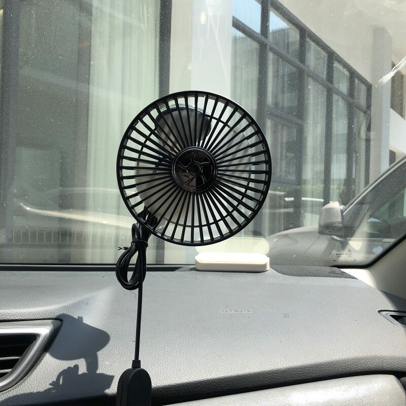 USB Vehicle Suction Cup Fan 360 Rotating Auto Cooling Cooler Fan ...