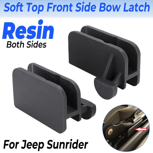2X Soft Top Front Side Bow Latch Kit Resin For Jeep Sunrider Soft Top ...