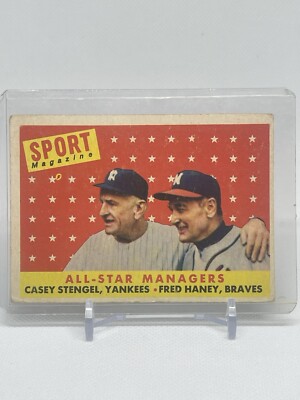 1958 Topps All Star Managers #475 Casey Stengal Yankees Fred Haney CL ...