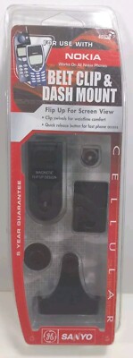 GE Sanyo 40536 Nokia Belt Clip and Dash Mount Cellular Kit New Sealed ...