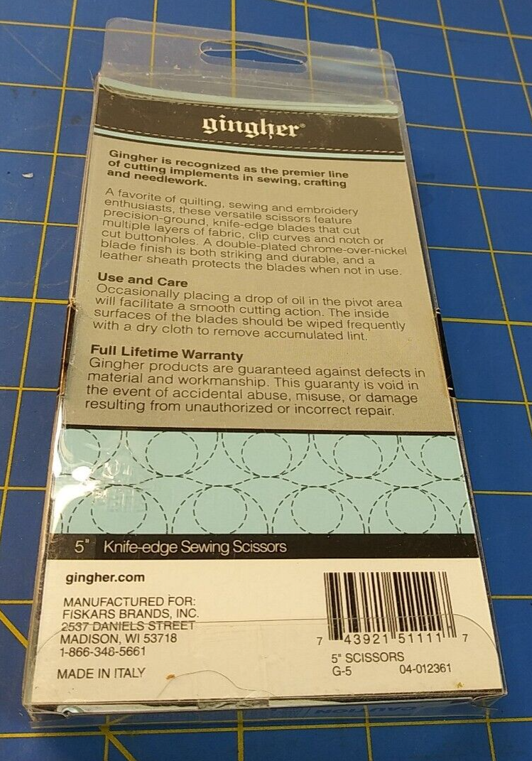 Knife Edge Sewing Scissors 5 Inch-With Leather Sheath 743921511117 | eBay