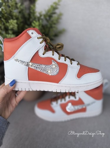 Bling Nike Dunk High By You Custom Sneakers made with Swarovski ...