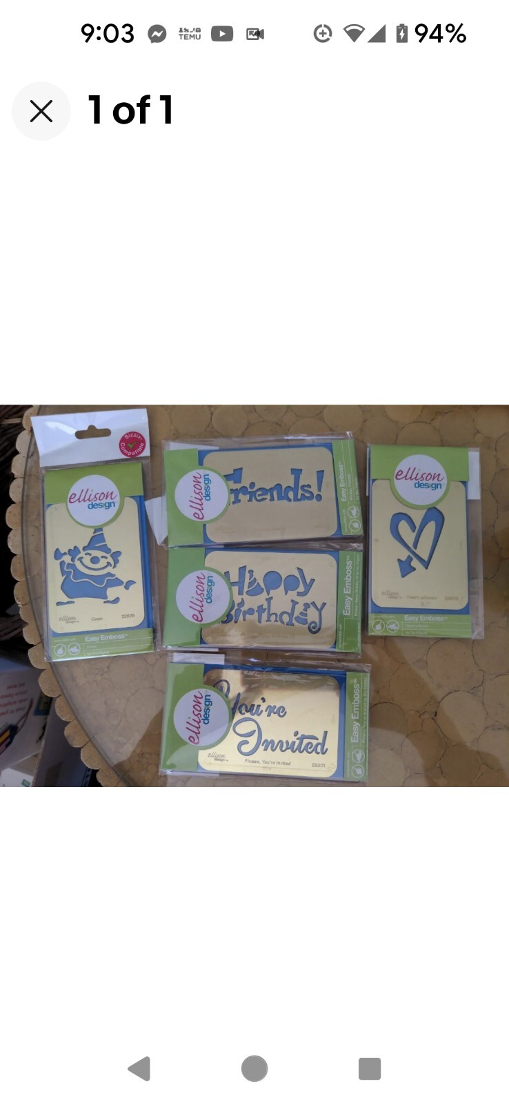 ELLISON DESIGN Cut N Emboss Compatible with Sizzix Die Cuts Seals 5 ...