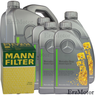 9L ORIGINAL MERCEDES MOTOROEL 5W30 MB 229.51+ MANN OELFILTER HU 6008/1 ...