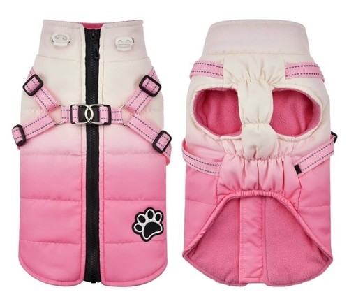 Pink Hombre Winter Dog Coat Jacket Warm Soft XL Waterproof Reflective ...