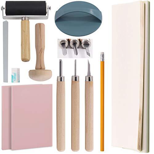 42Pcs Rubber Stamp Making Kit, Printing Starter Tool Kit with Carving ...