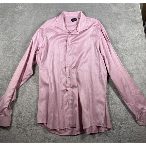 Canaletto Made In Italy Button Up Dress Shirt Pink Size 36 | eBay